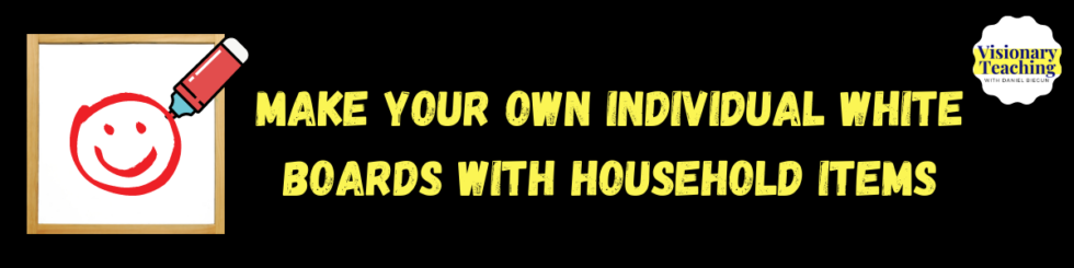 Make Your Own Individual White Boards with Household Items - Visionary ...