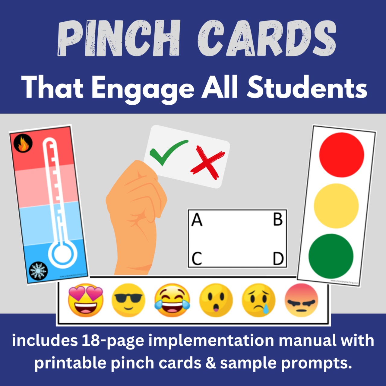 How to Engage Your Whole Class with Pinch Cards - Visionary Teaching